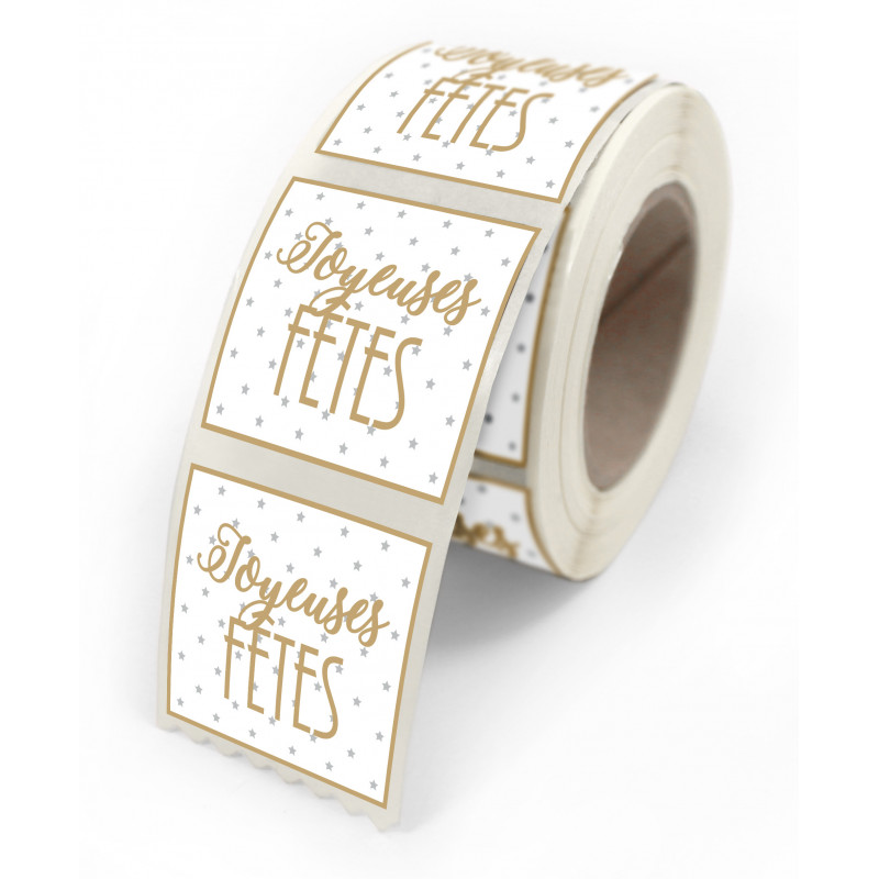 Etiquette cadeaux Joyeuses fêtes | Carton Service